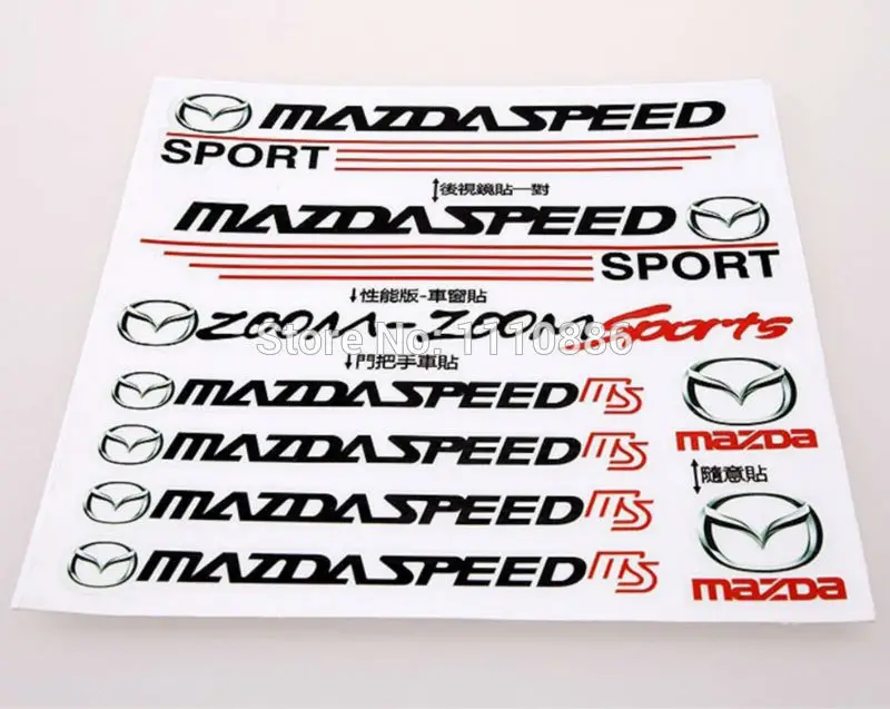 10 x Newest 3D Sport Mazdaspeed MS Car Styling Decal Decoration ...