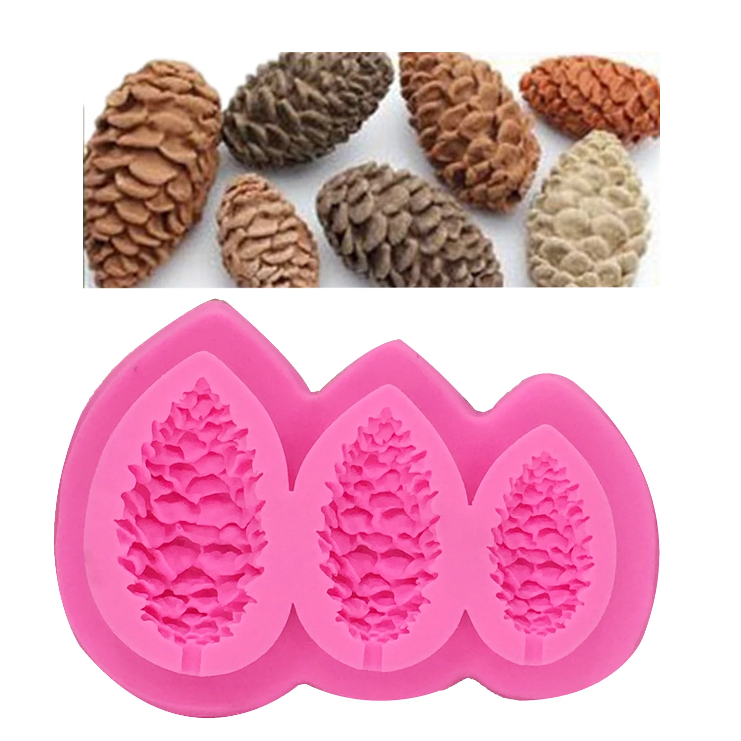 Sugarcraft Pine Cones Silicone Mold Fondant Mold Pine Nuts Christmas ...