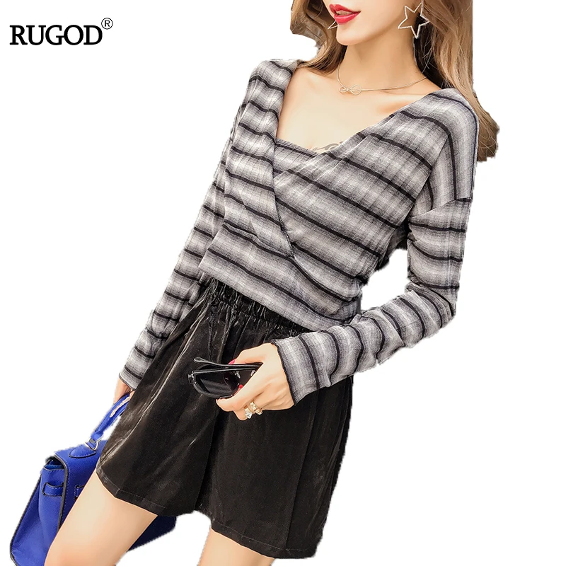 RUGOD New Slim Women Suits Striped Sexy Woman Suit 2018 Autumn Fashion ...