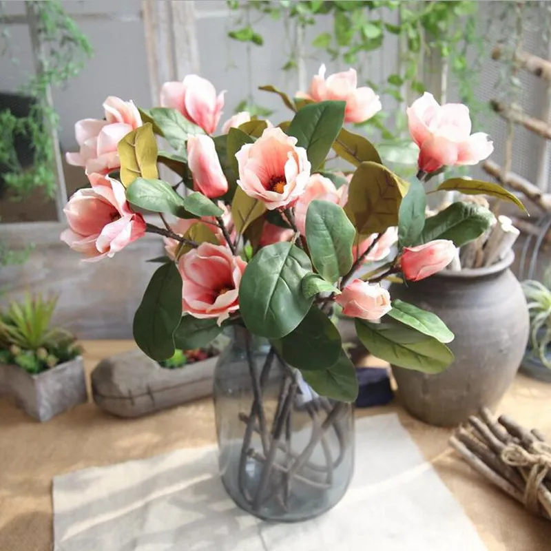 Flone Artificial Magnolia Flower Dancing Magnolia Simulation Silk ...
