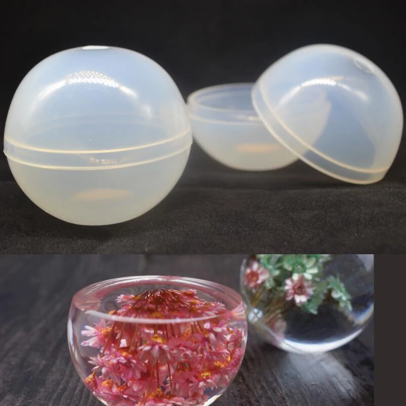 1-set-60mm-ball-shape-Clear-Sphere-Jewelry-Mould-DIY-Spherical-Silicone ...