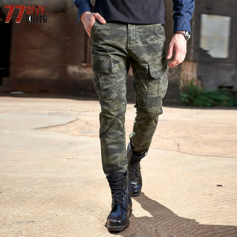 77city killer New Camouflage Military Tactical Pants Men Multi Pocket ...