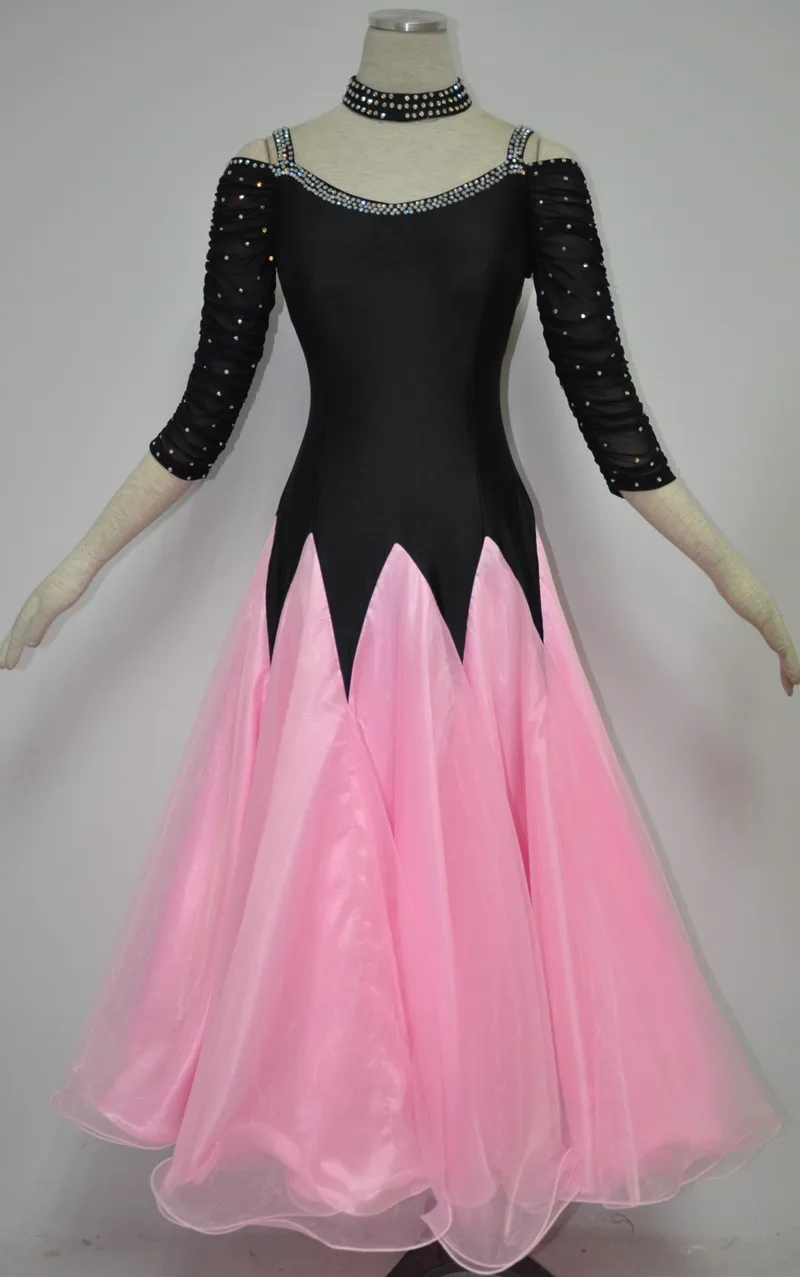 Salón danza Vestidos color rosa dama Tango vals Salón desgaste del ...