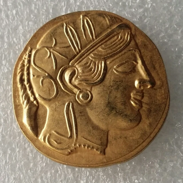 La antigua Atenas oro Dracma Griego Atena Grecia monedas de la copia en ...