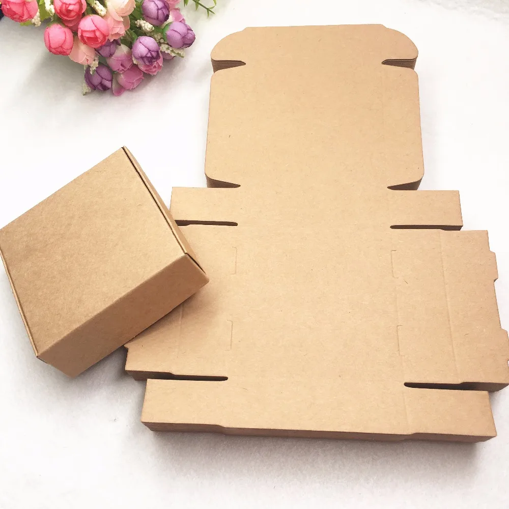 30pcs/lot Aircraft Kraft Paper Plain Color Brown Blank Diy Packaging ...