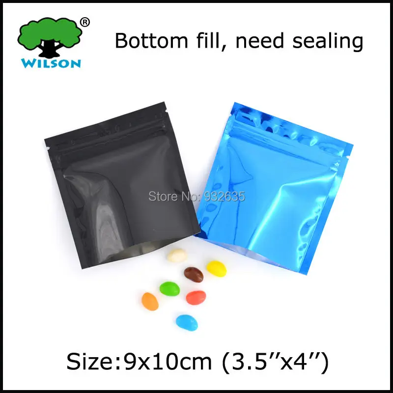 Bottom fill bag 100pcs 3.5''x4'' (9x10cm) 1 5g zip lock foil zip seal ...