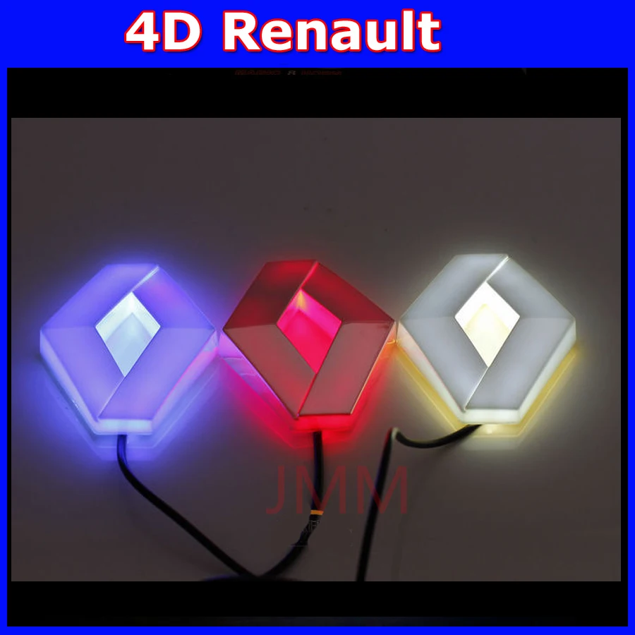 wholesale renault 4D Car Laser Light Car Badge LED Lamp Car Emblem Led ...