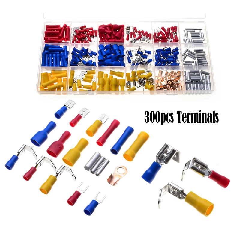 300 Stuks Elektrische Terminators Crimp Terminals Assortiment ...