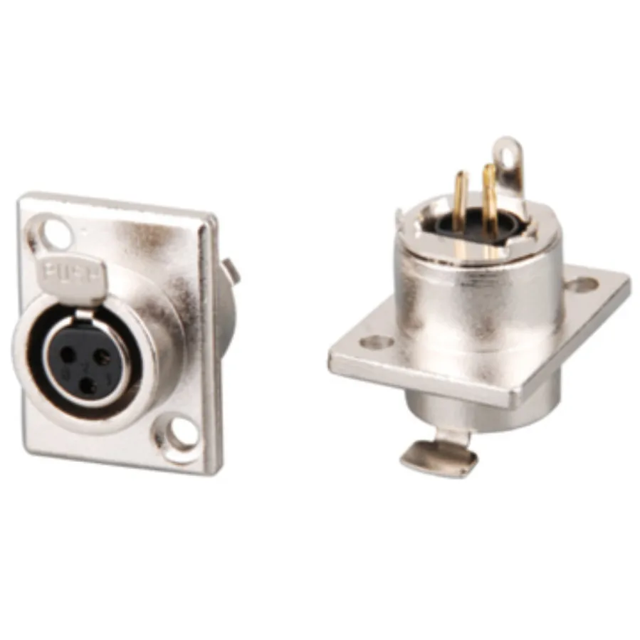 Wholesale 12pcs/lot Mini Xlr Mini Xlr 3-pin Female Chassis Panel Socket ...