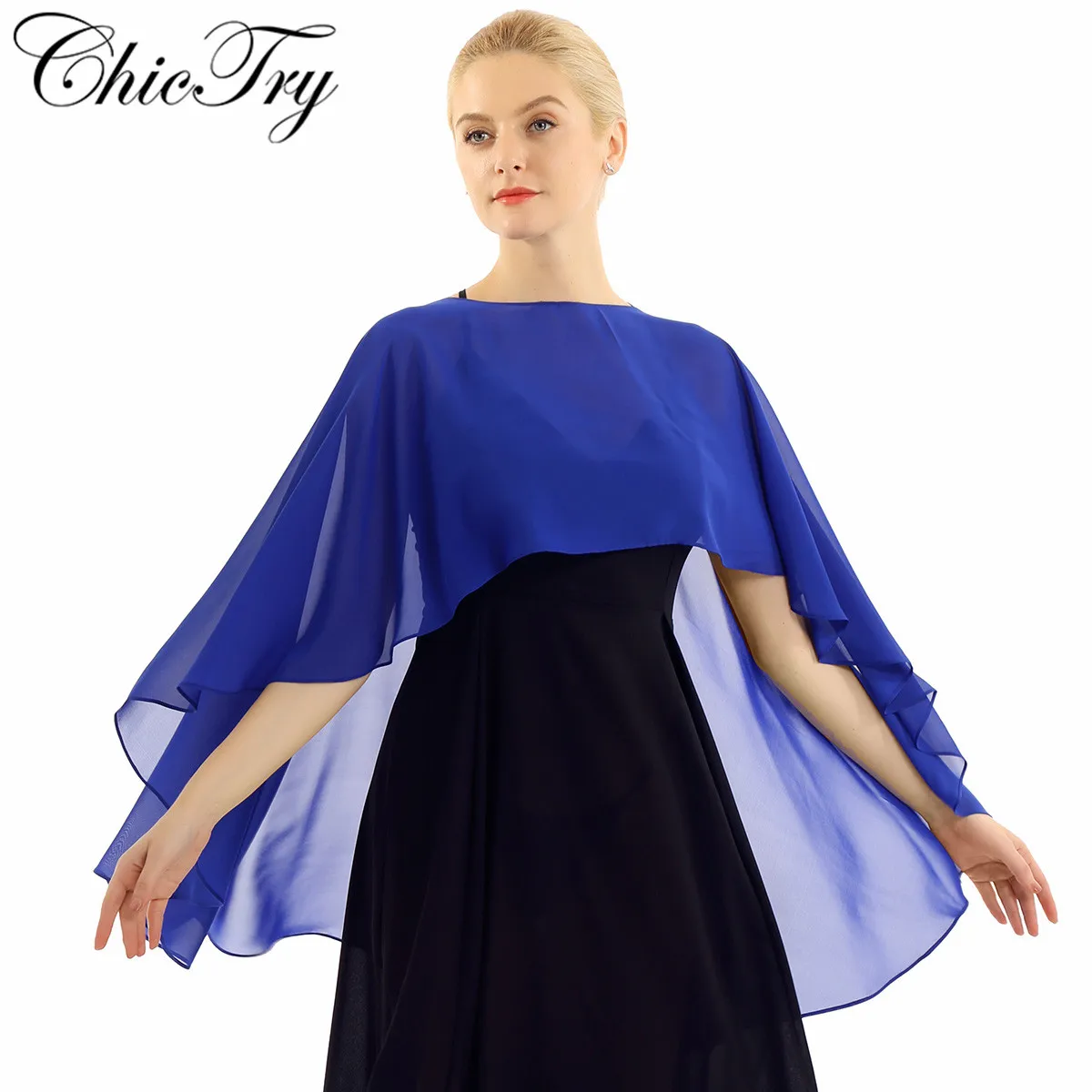 Fashion-Chiffon-Women-Ladies-Sun-Cape-Soft-Lightweight-High-Low-Shawl-Wedding-Capes-Shrug-Bridal ...