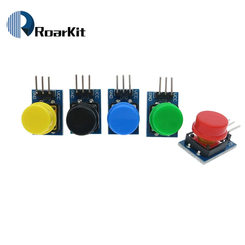 5pcs 12x12mm Big Key Module Big Button Module Light Touch Switch Module With Hat High Level