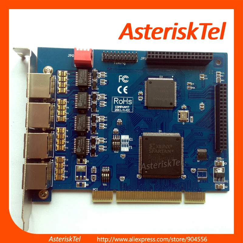 E1 Card,t1 Card,isdn Pri Card With 4 T1/e1 Ports,pci Connector,te420p ,for Voip Pbx Asterisk ...