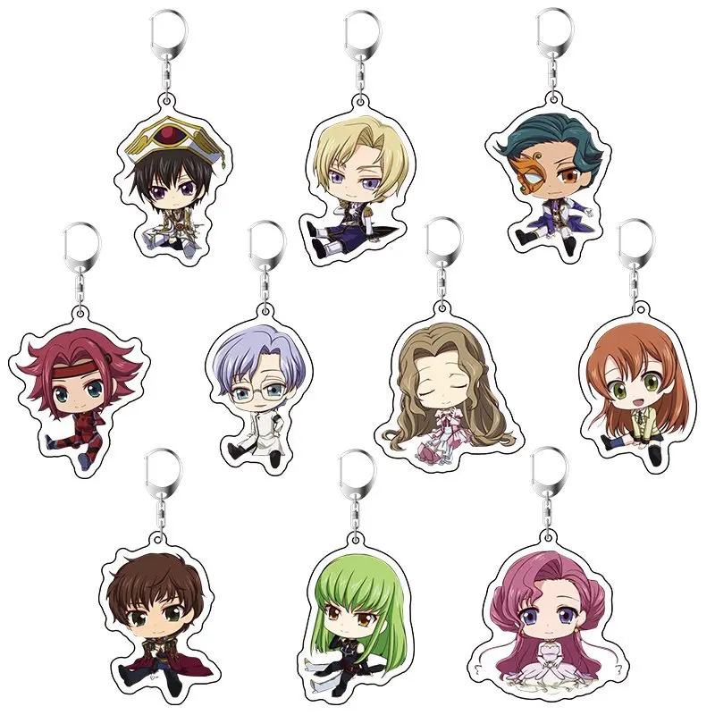 Anime Code Geass Keychain Japanese Cartoon GAIDEN Lelouch Acrylic ...