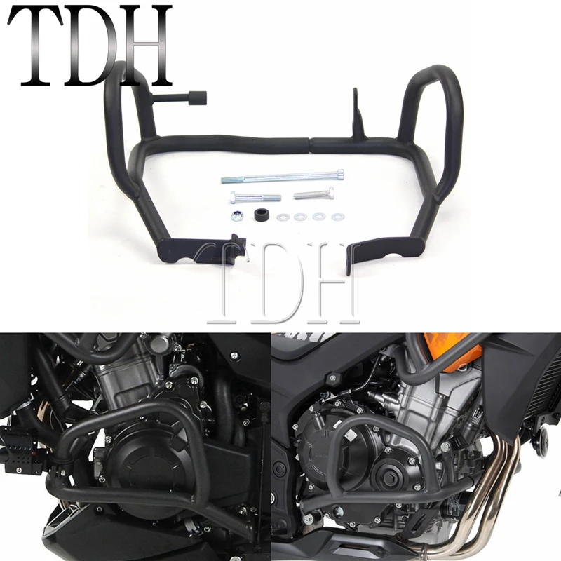 Steel-Black-Motorcycle-Highway-Engine-Guard-Cover-Crash-Bar-Protector ...
