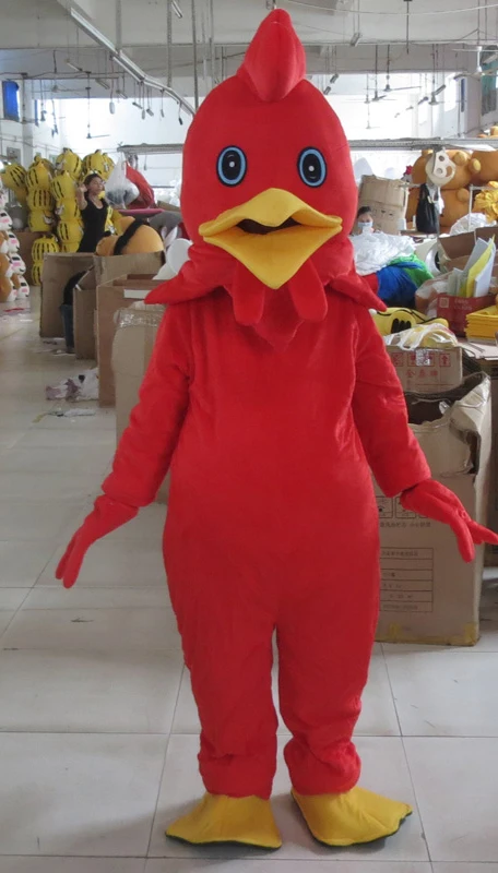 Animal Cartoon Red Turkey Chicken Cosplay Mascot Costume - AllCosplay.com