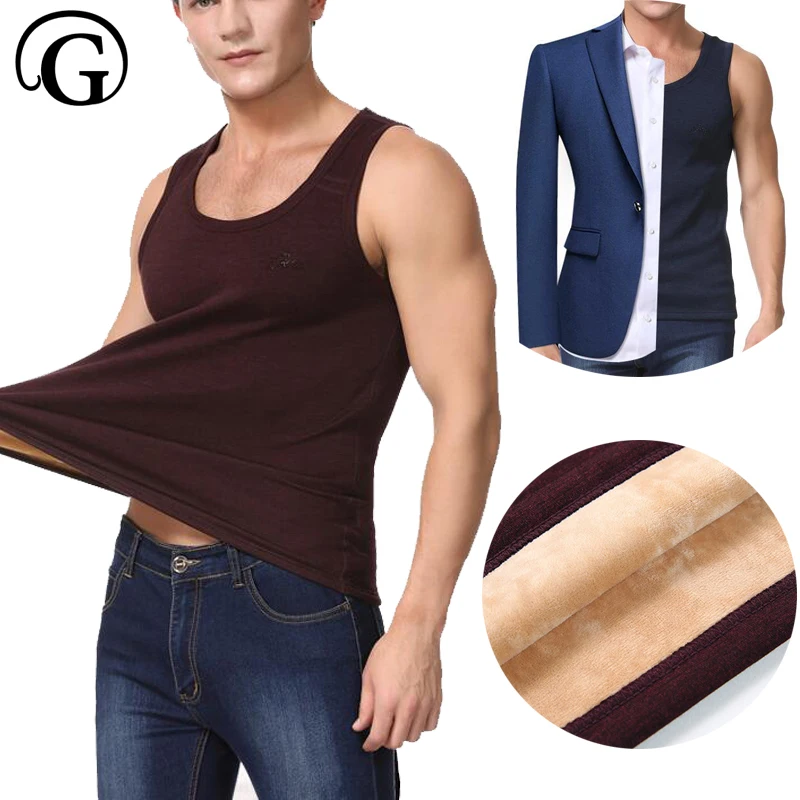Thermal Thick Tops Tank Underwear Men Vest Male Thermo Clothes Thermal Tights Winter Warm