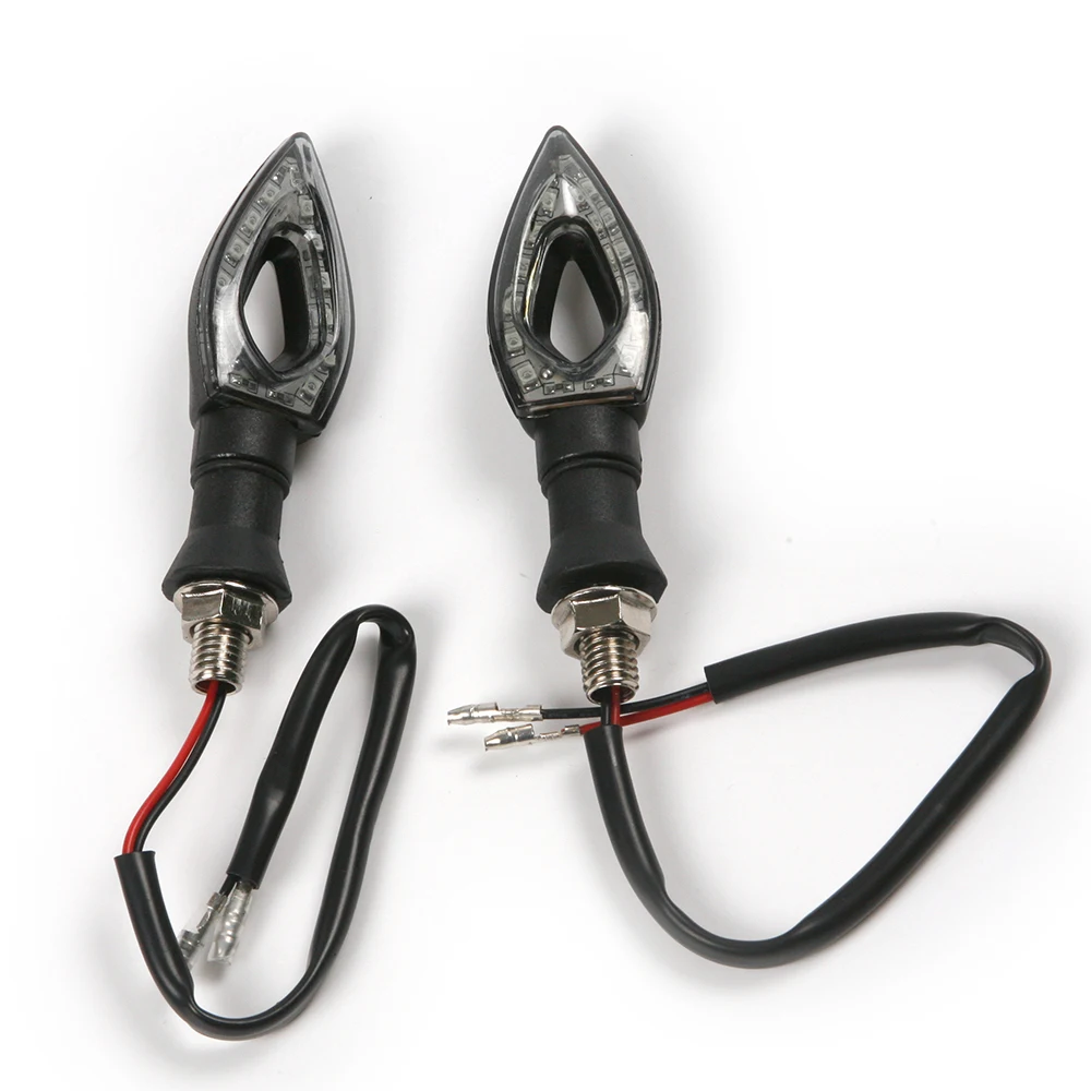 1 Pair 12V 1.2W Motorcycle ATV 12 LED Side Turn Signal Indicator Lights ...