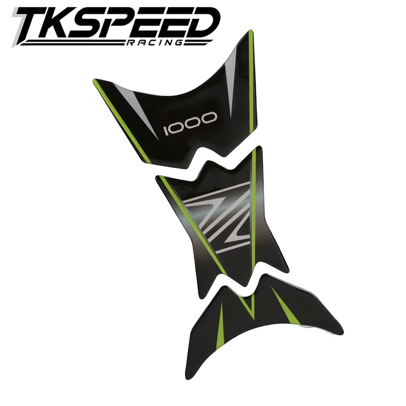 3D Carbon Fiber Tank Filler Cover Sticker 3D Reflective For KAWASAKI ...