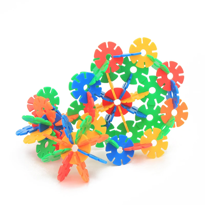 Wholesale 100pcs/lot Kids Educational Toys Colorful Snowflake Blocks ...