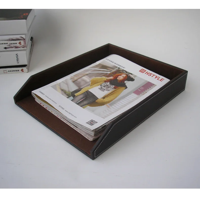 13-5x10-5-a4-leather-office-desk-file-document-tray-container-storage ...