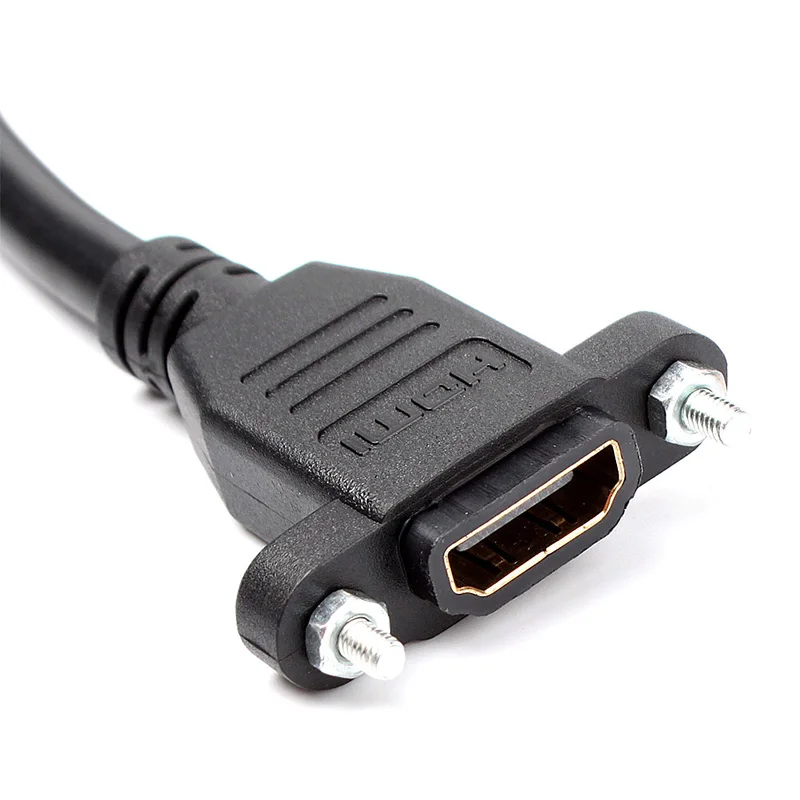 1M Standard HDMI Female to Female host case panel mount + screw short ...