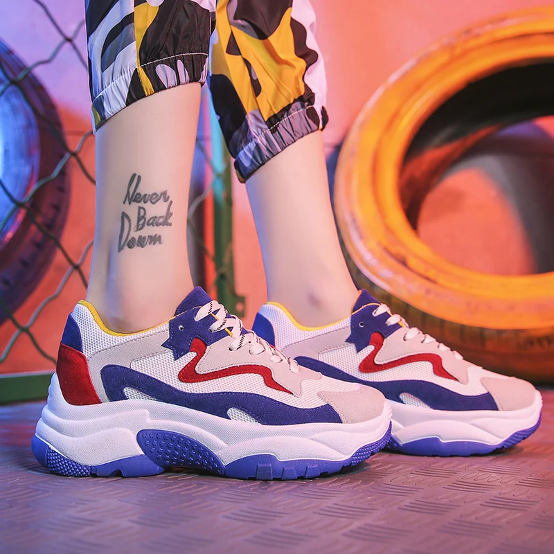 BomKinta Brand Fashion Damping Sneakers Women Lace Up Mixed Colors bomkinta-brand-fashion-damping-sneakers-women-lace-up-mixed-colors