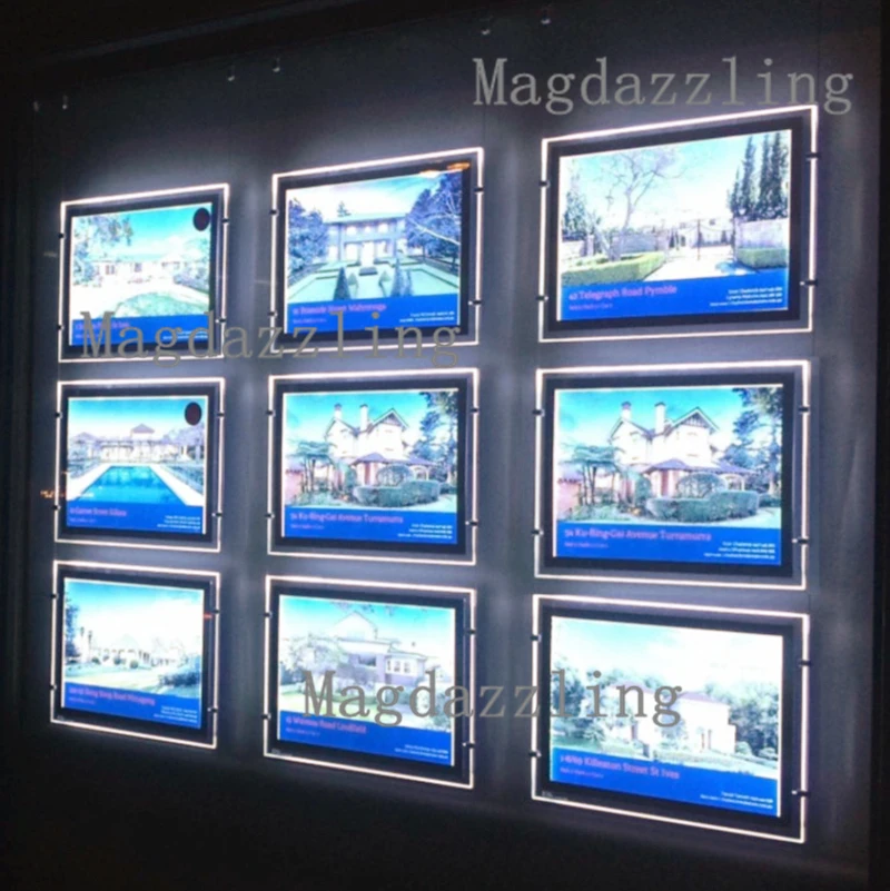 A3-Double-Sided-Horizontal-LED-Cable-Display-Kits-Real-Estate-Windows ...