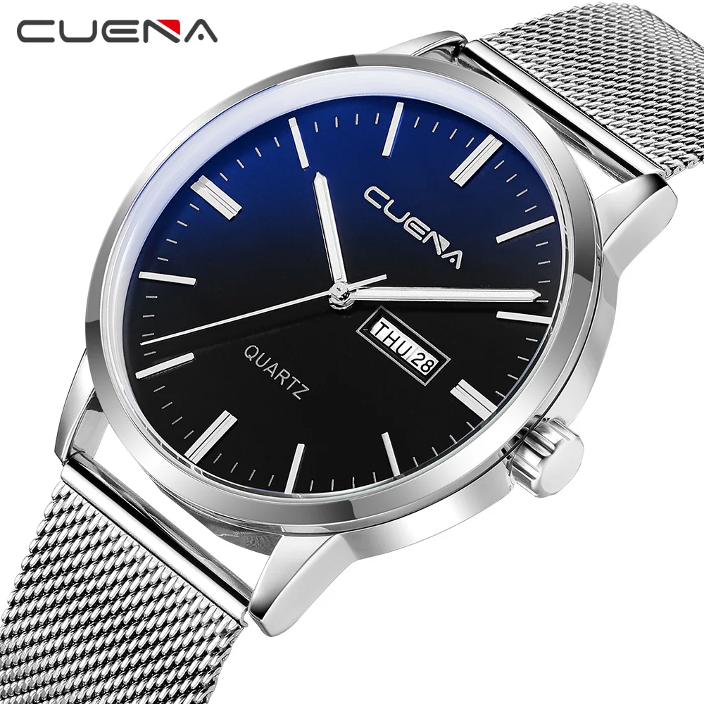 CUENA Fashion Mens Watches Top Brand Luxury Quartz Watch Men Business ...