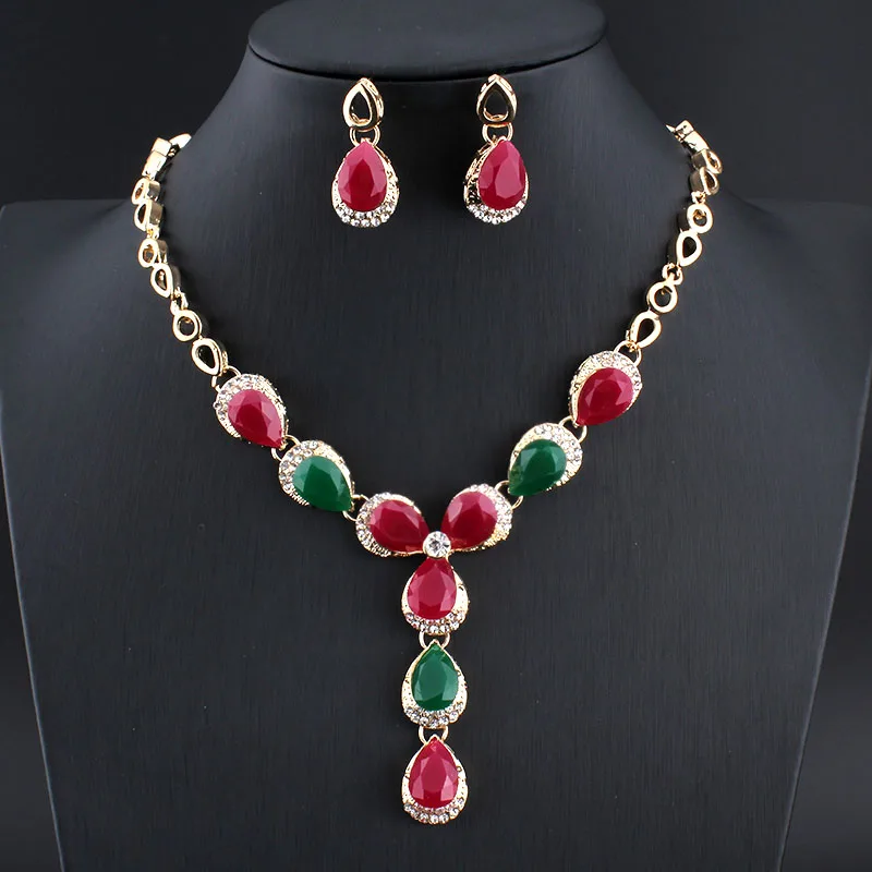 Jiayijiaduo Conjuntos de joyas de boda para mujer turca, variedad de ...