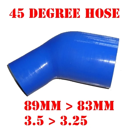 89 Mm 83 Mm 3 5 3 25 Inch Silicone Reducer Hose Elbow 45 Degree