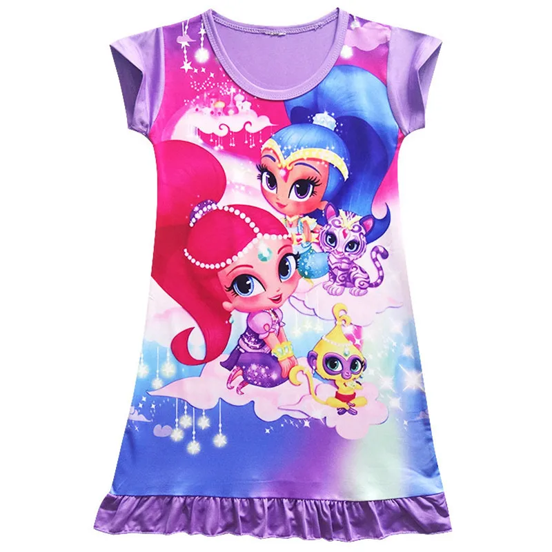 New Arrival Girls Shimmer And Shine Summer Dress Cosplay Shimmer And ...