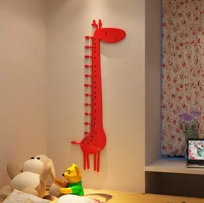 Giraffe 3D acrylic crystal three dimensional wall stickers children ...