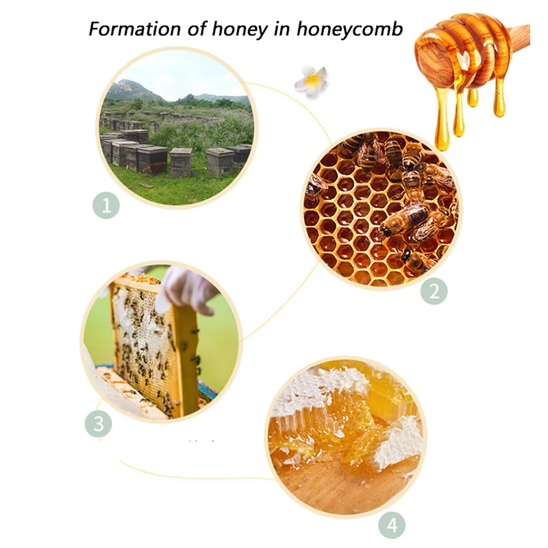 500 г чистый мед расческа Жевательная на медовой ферме делает настоящий ...