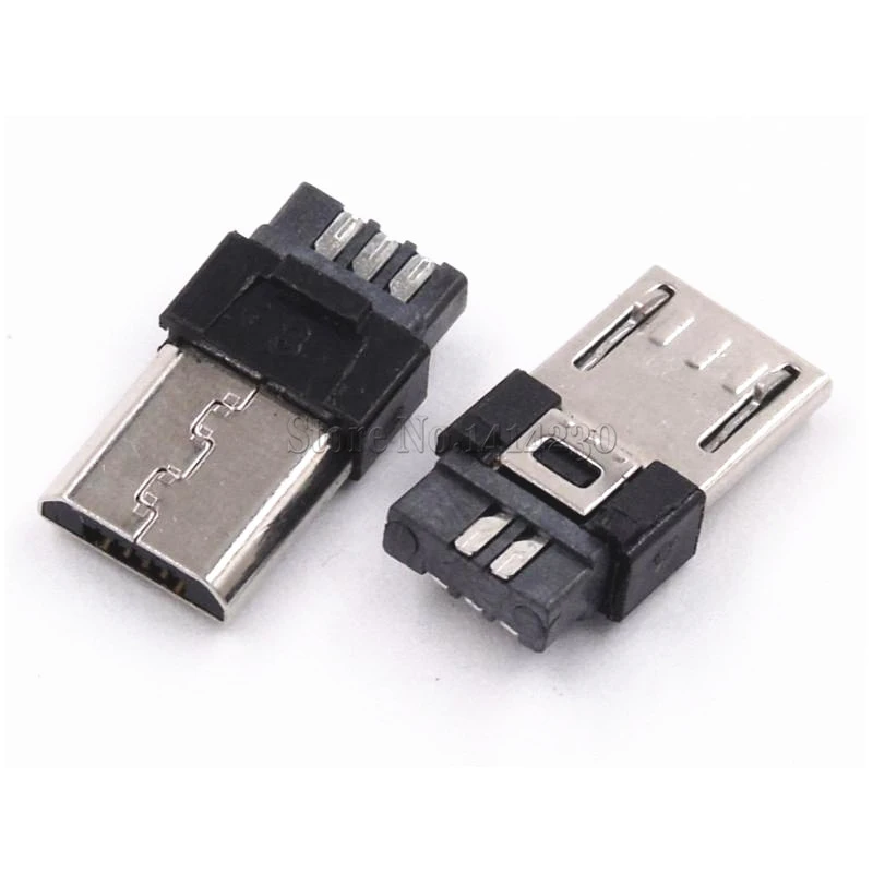 10pcs Mini Usb Micro 5-pin Male Connector Jacks Socket Smd Surface ...