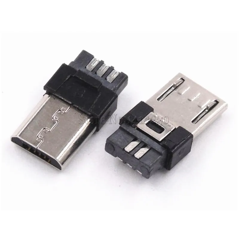 Mini USB Micro DE 10 piezas, conector macho de 5 pines, toma SMD de ...