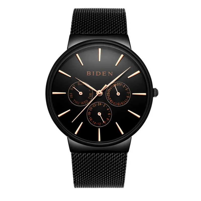 BIDEN Quartz Watches Men Clock Gold Watch Bracelet Mens Watches Top ...