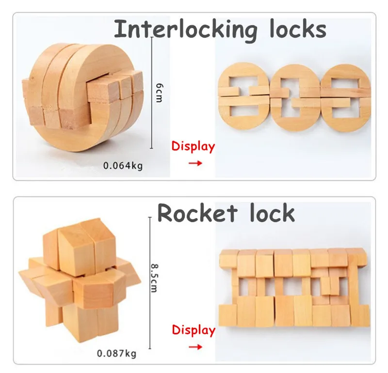 3D Wooden Puzzle Lock Toy For Children Adults - GYOBY TOYS
