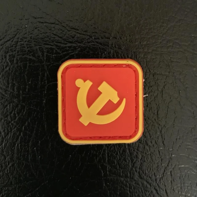20pcs Rubber CCP Flag Patch China Flag 3D PVC Tactical Badge Military ...
