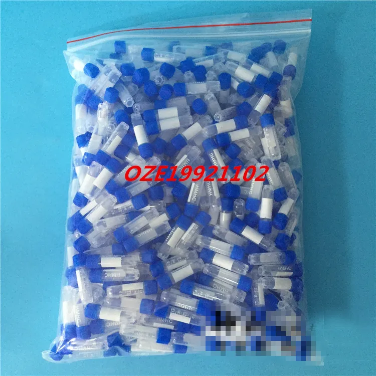 500 Pcs 1.8ml Graduated Polypropylene Vial Tube Sample Container Blue ...