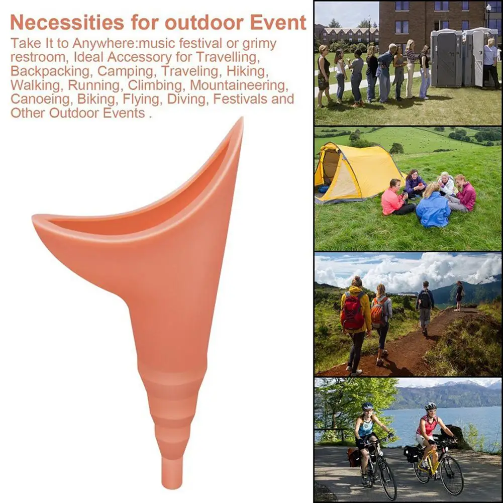 Portable Female Urinals Soft Silicone Stand Up Pee Woman Toilet Camping ...