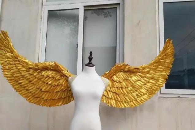 EMS free shipping gold angel wings Display Party props catwalk show ...