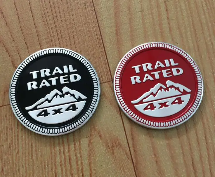10 Pieces 6cm Aluminum 4X4 TRAIL RATED Snow Mountain Car Emblems ...