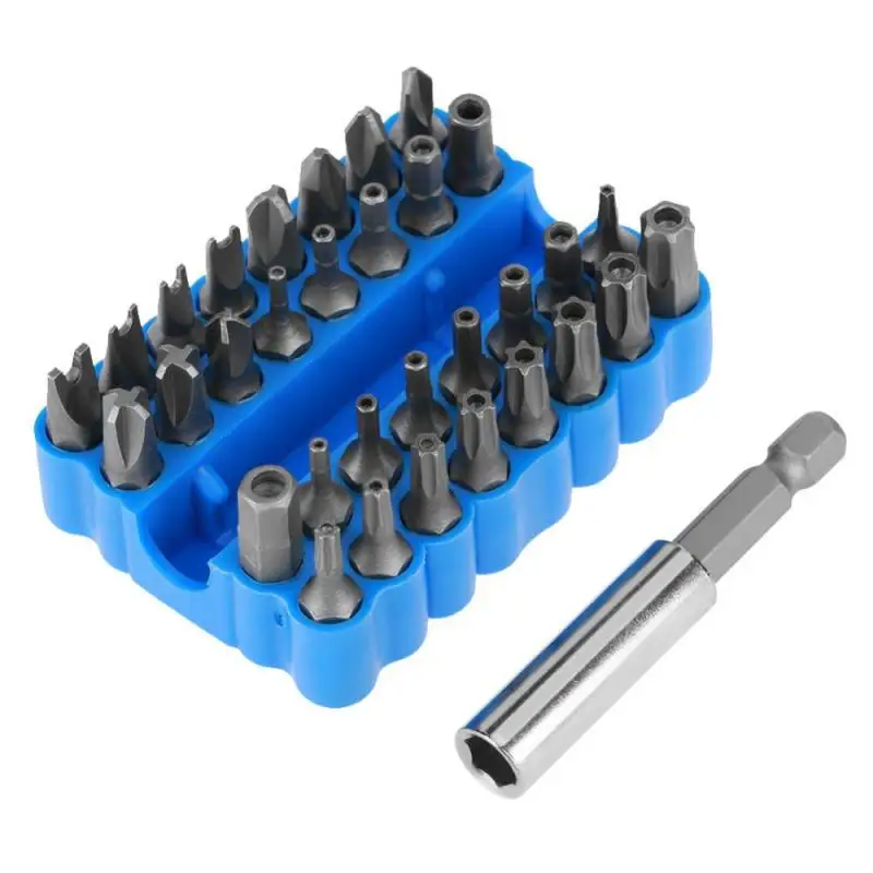 33Pcs/Set Screwdriver Bits Kit Tamperproof Star Bits Multifunctional ...