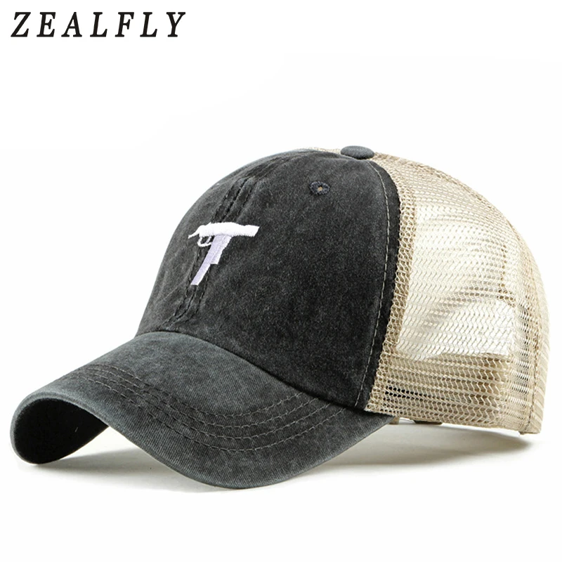 Uzi Gun Baseball Cap Men Ak47 Dad Hat Washed Cotton Snapback Casquette ...