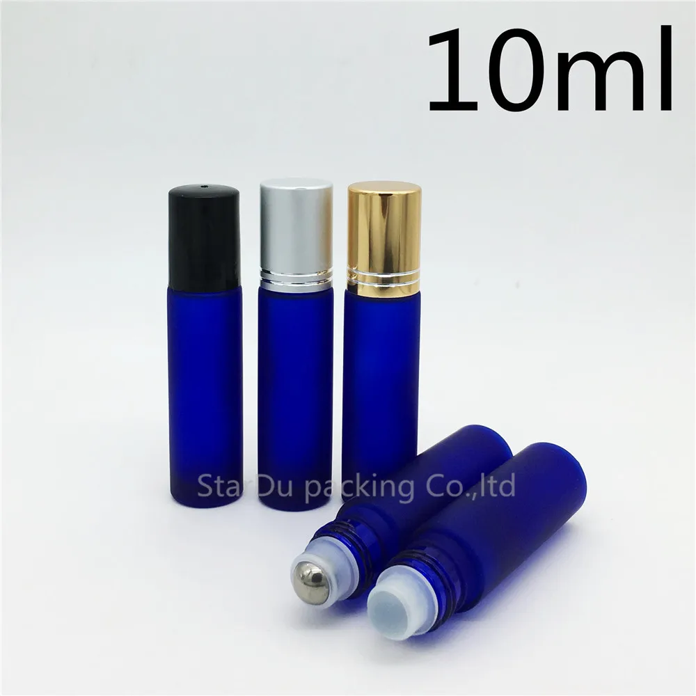 10ml Blue Frosted Roll On Essential Oil Bottle, 10cc Blue Frosted ...