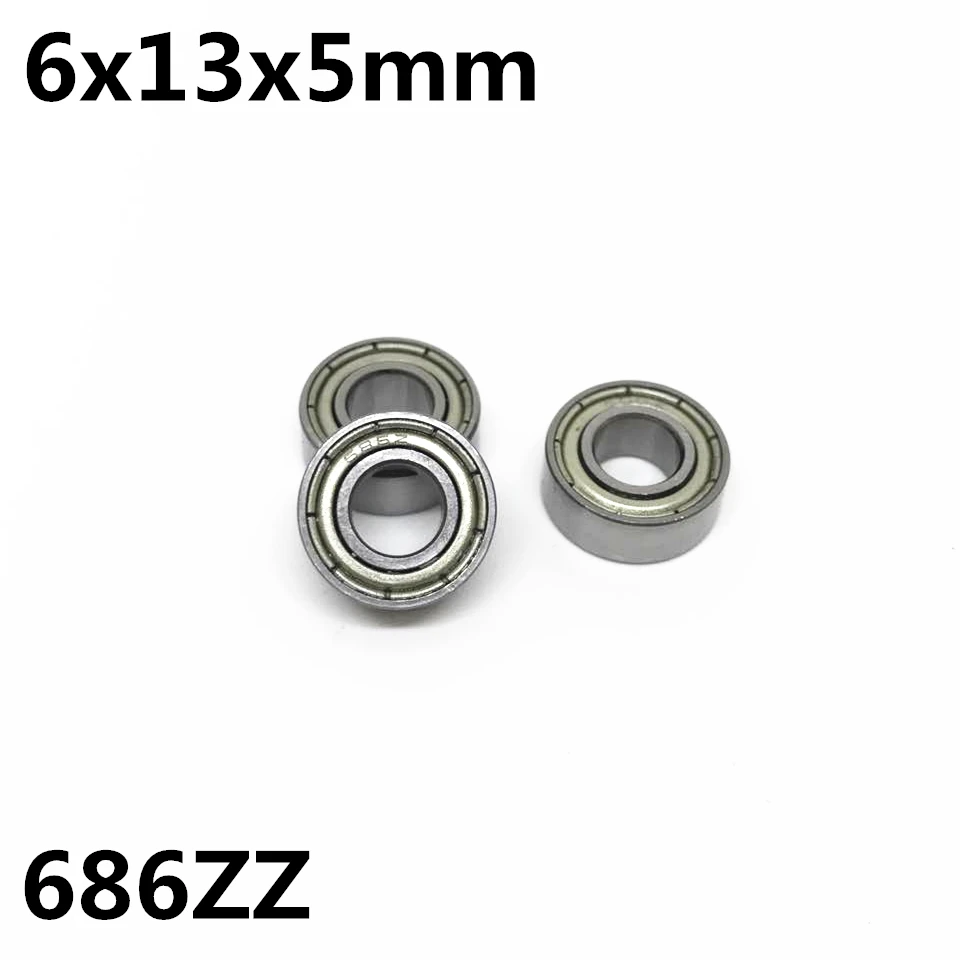10Pcs 686ZZ 686 2RS L 1360ZZ 6x13x5mm 깊은 홈 볼 베어링 소형 베어링 고품질 고속 고급 686Z ...