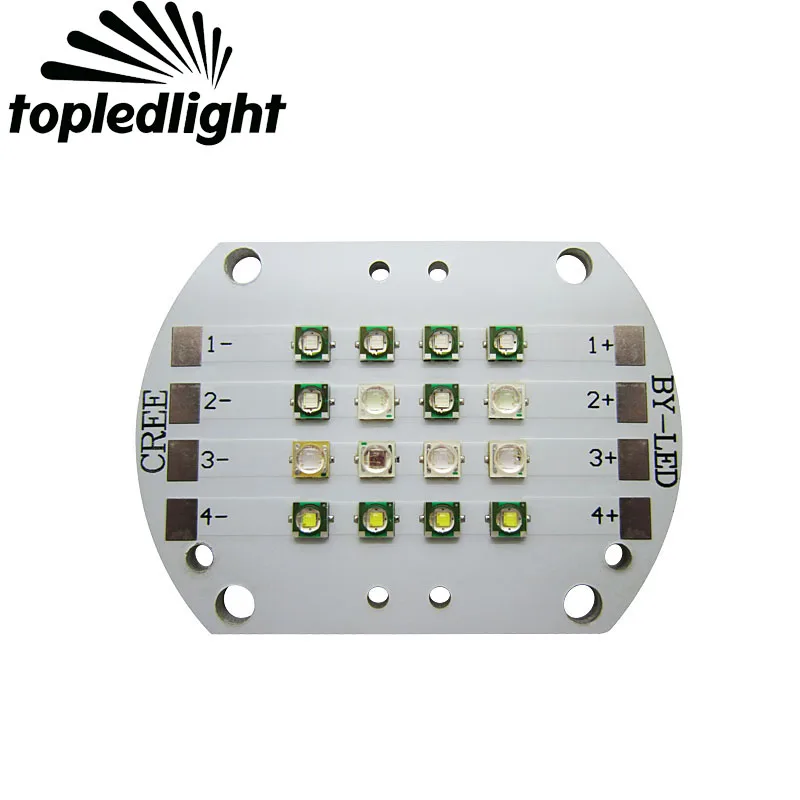 4 Channel 16leds Cree Xpe Xp-e + Epileds Diy Led Bulb Lamp Light 390nm ...