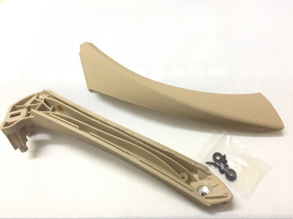 BMW E90 328i 51417230853 용 좌측 베이지 내부 + 외부 도어 패널 핸들, 당김 트림 커버|cover for ...