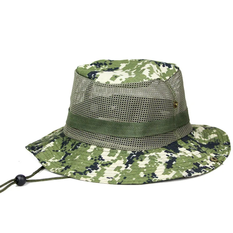 Fashion 2017 New Arrive Net Superior Bucket Hat Boonie Camouflage Cap ...