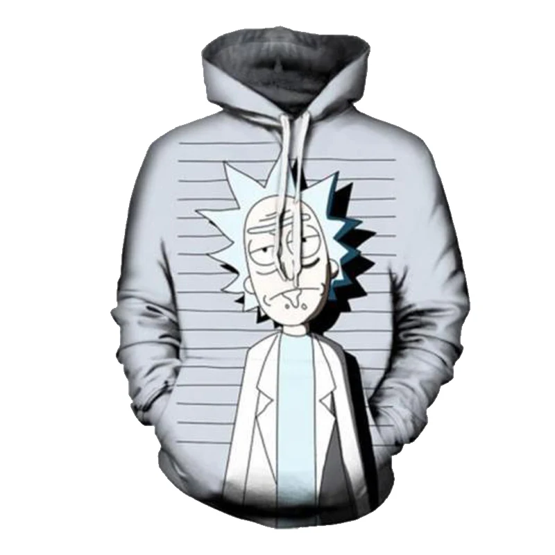 Hot Cartoon Rick And Morty Hoodie Sweatshirt 3d Hoodies Sweat Homme